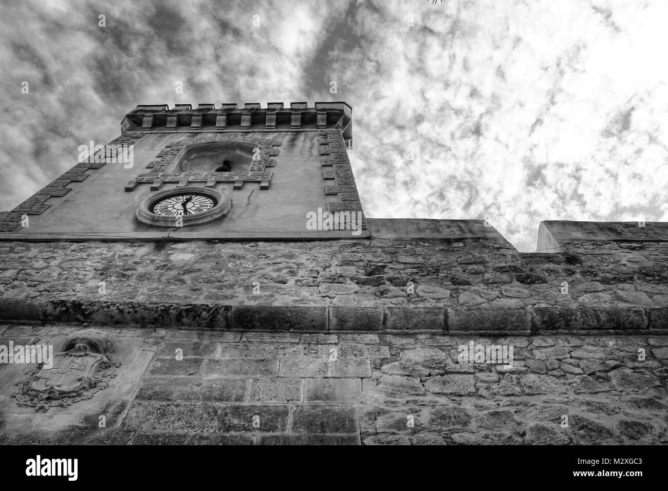 Fortress castle of the fishing village of Santa Pola, Alicante, Spain ...