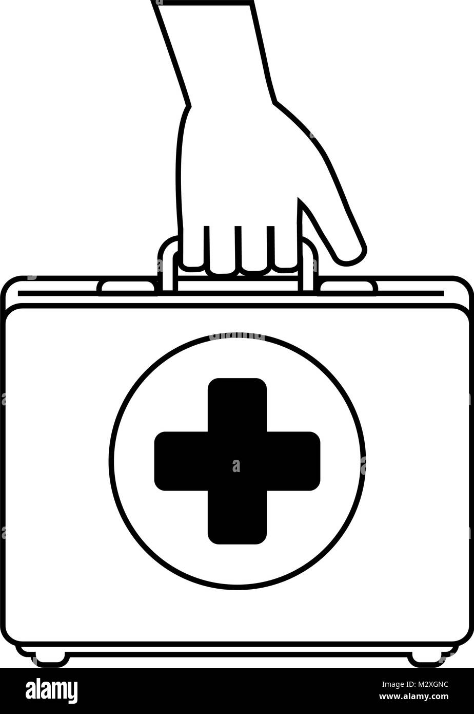 hand with medical kit Stock Vector Image & Art - Alamy