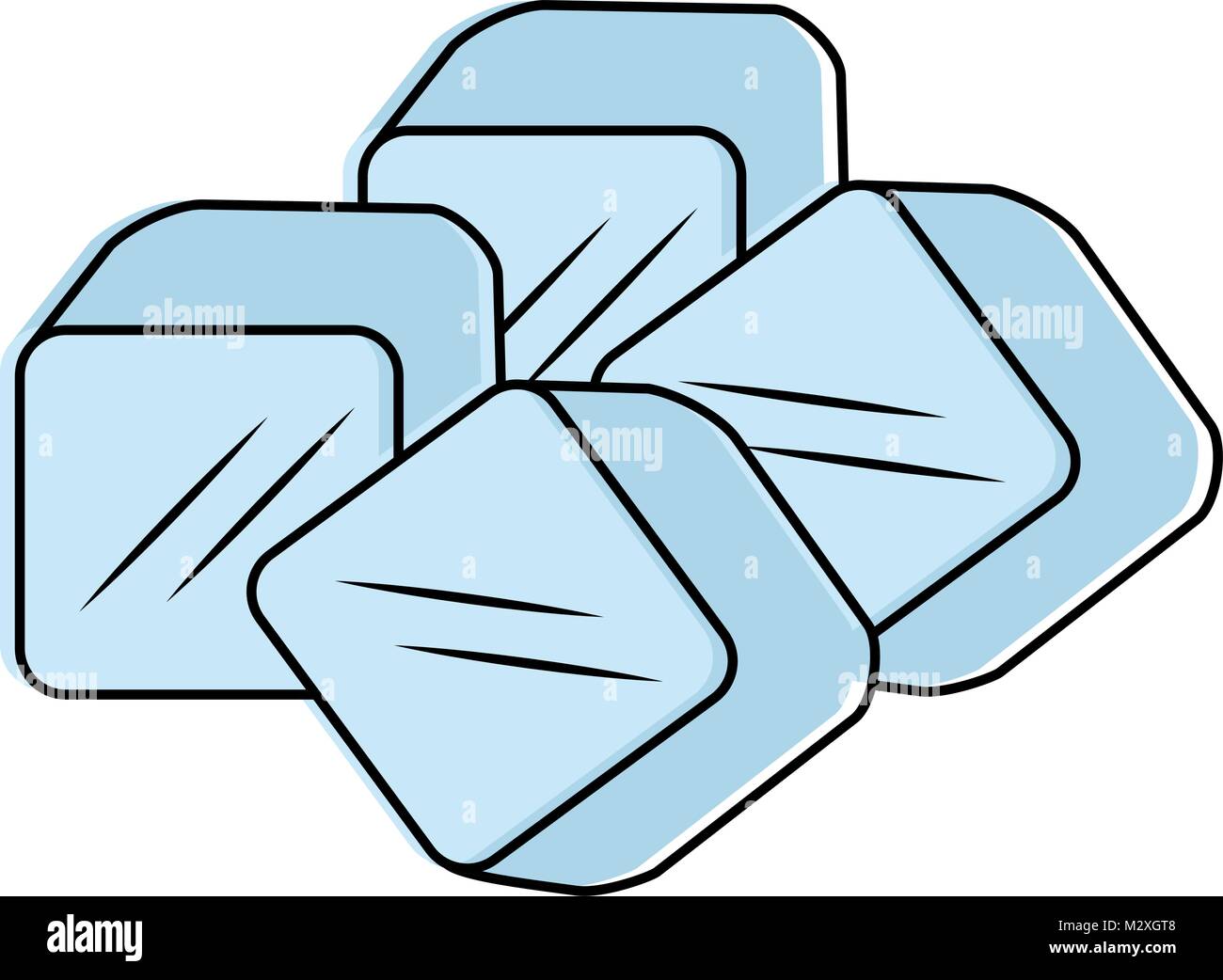 Splashing ice cubes Stock Vector Images - Alamy