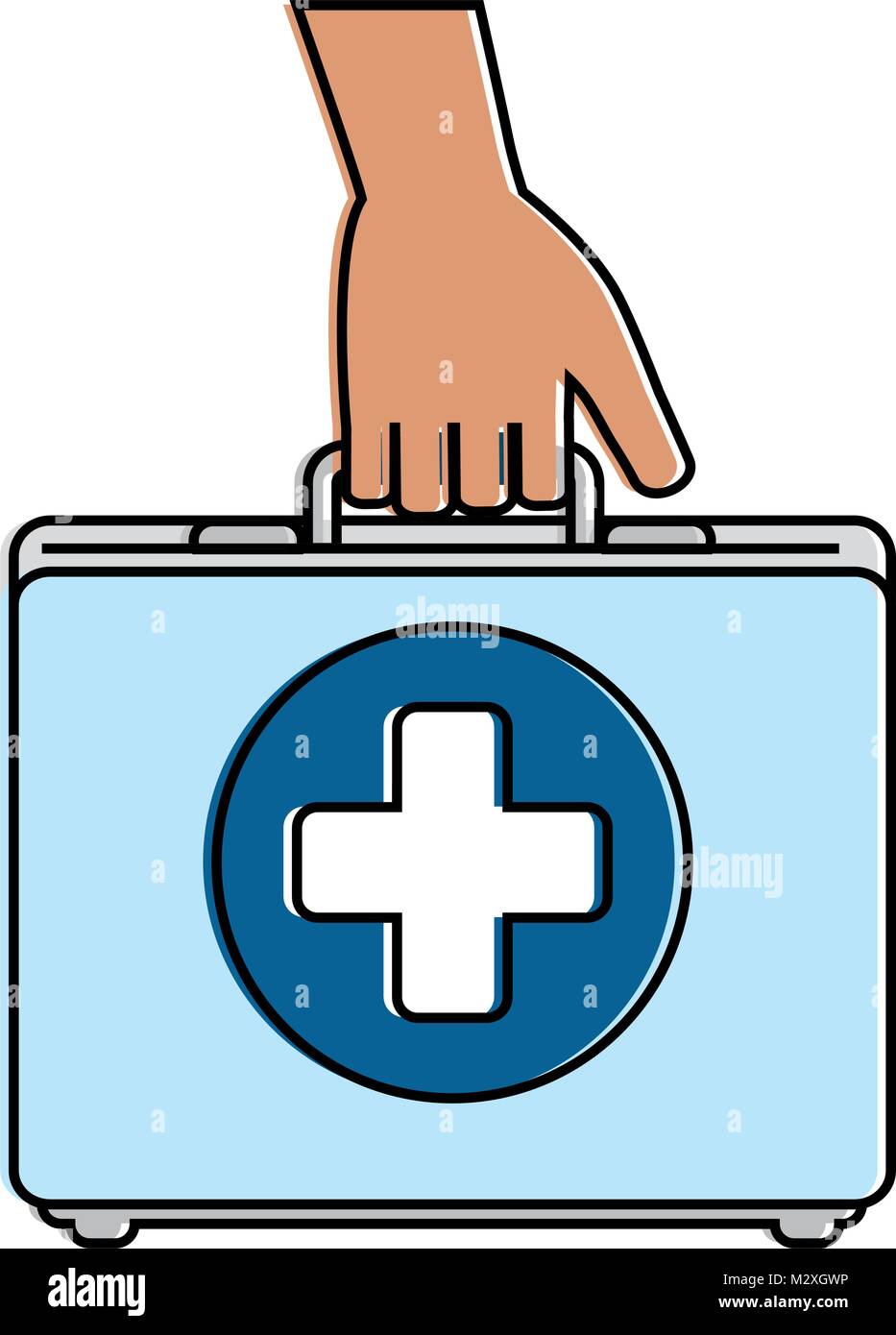 hand with medical kit Stock Vector Image & Art - Alamy