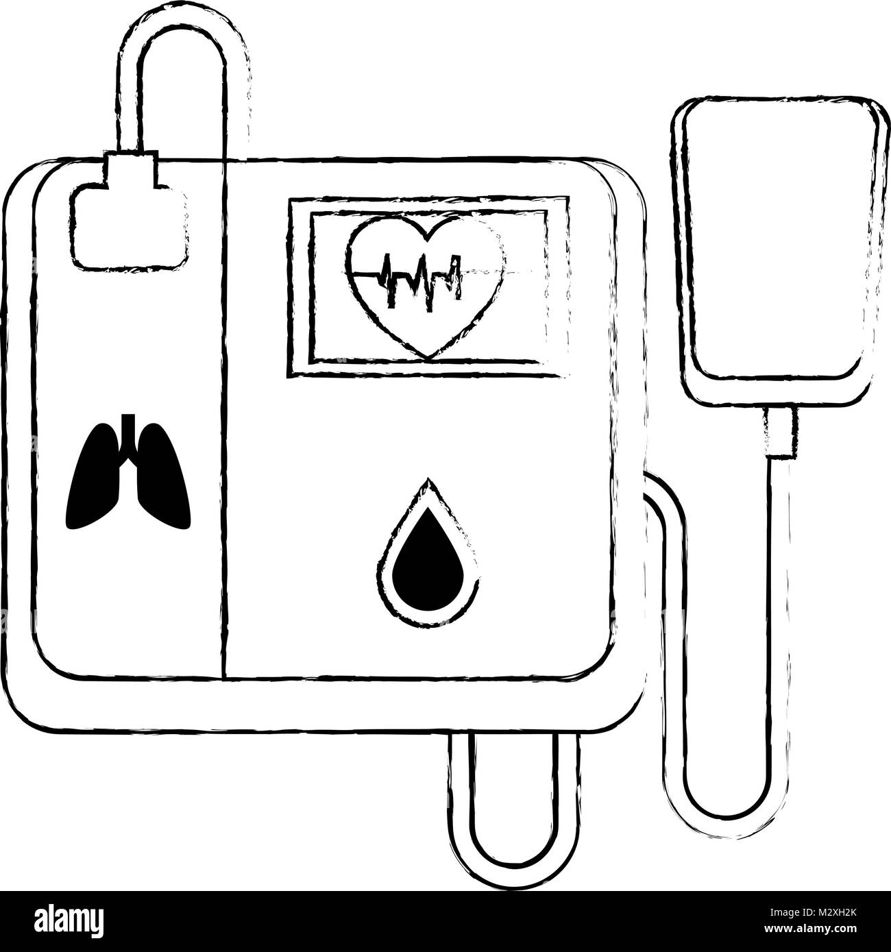 Electrocardiography machine Stock Vector Images - Alamy