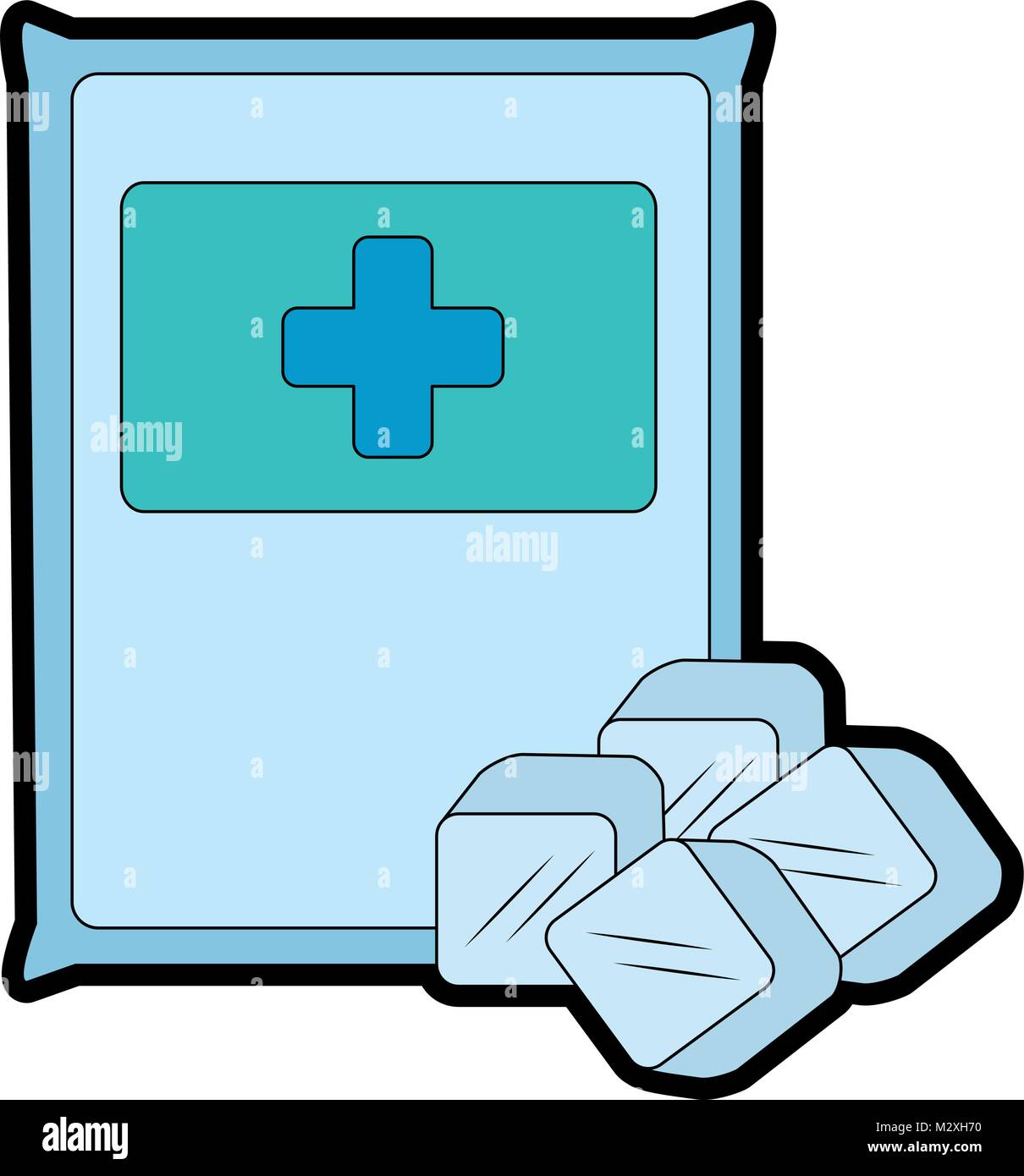 Plastic bag ice cubes Stock Vector Images - Alamy