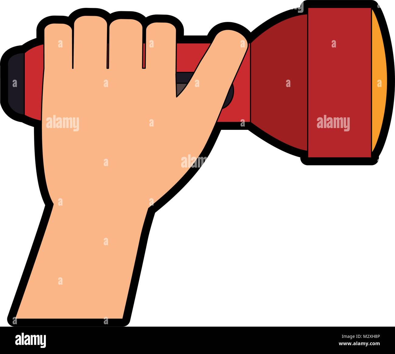 hand with flash light isolated icon Stock Vector Image & Art - Alamy