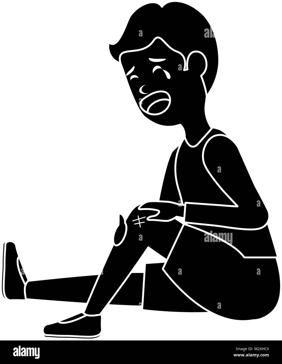 boy with the scraped knee Stock Vector Image & Art - Alamy