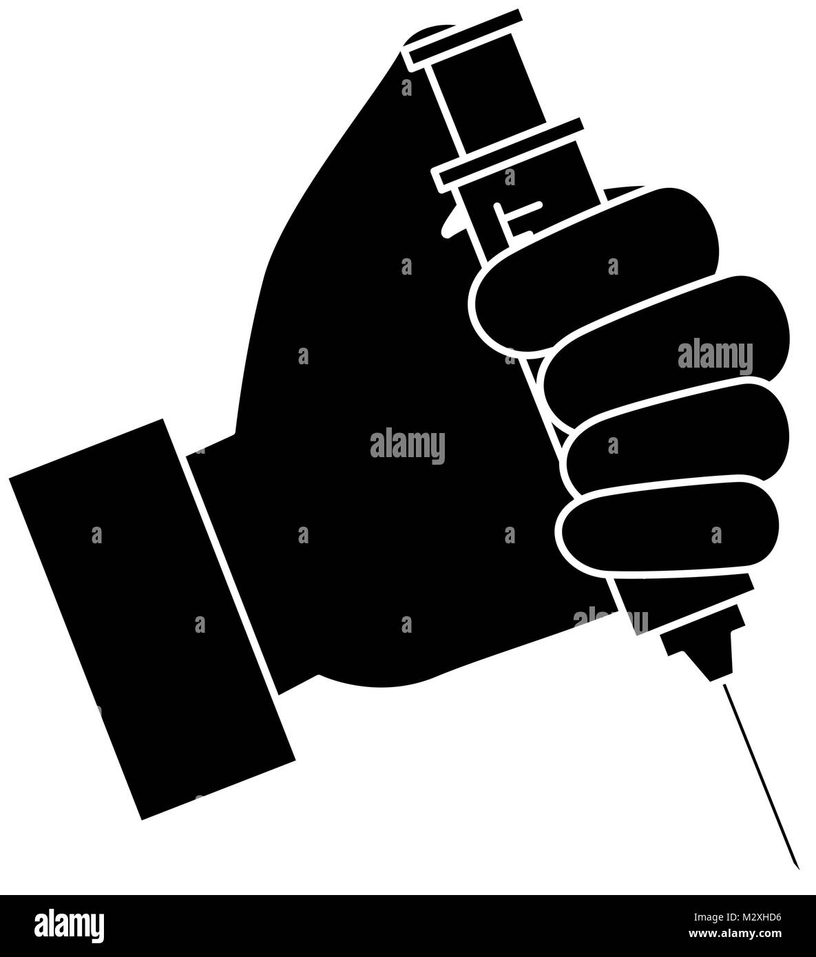 doctor hand with injection medical Stock Vector Image & Art - Alamy