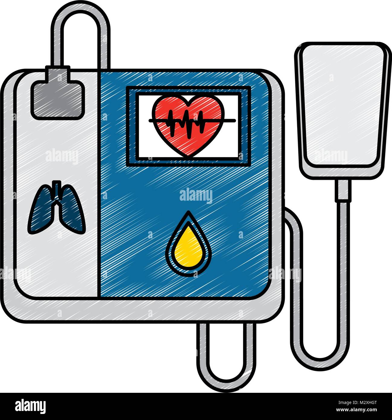Electrocardiography machine Stock Vector Images - Alamy