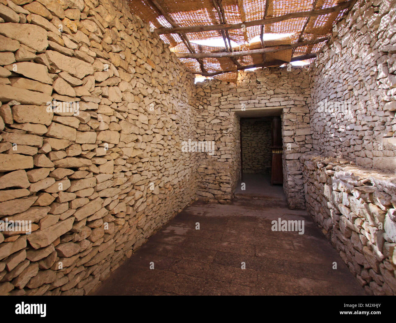 Entrance to dark underground rebels shelter on Middle East Stock Photo ...