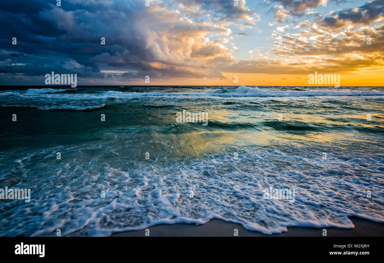 Destin Beach at Sunset Stock Photo - Alamy