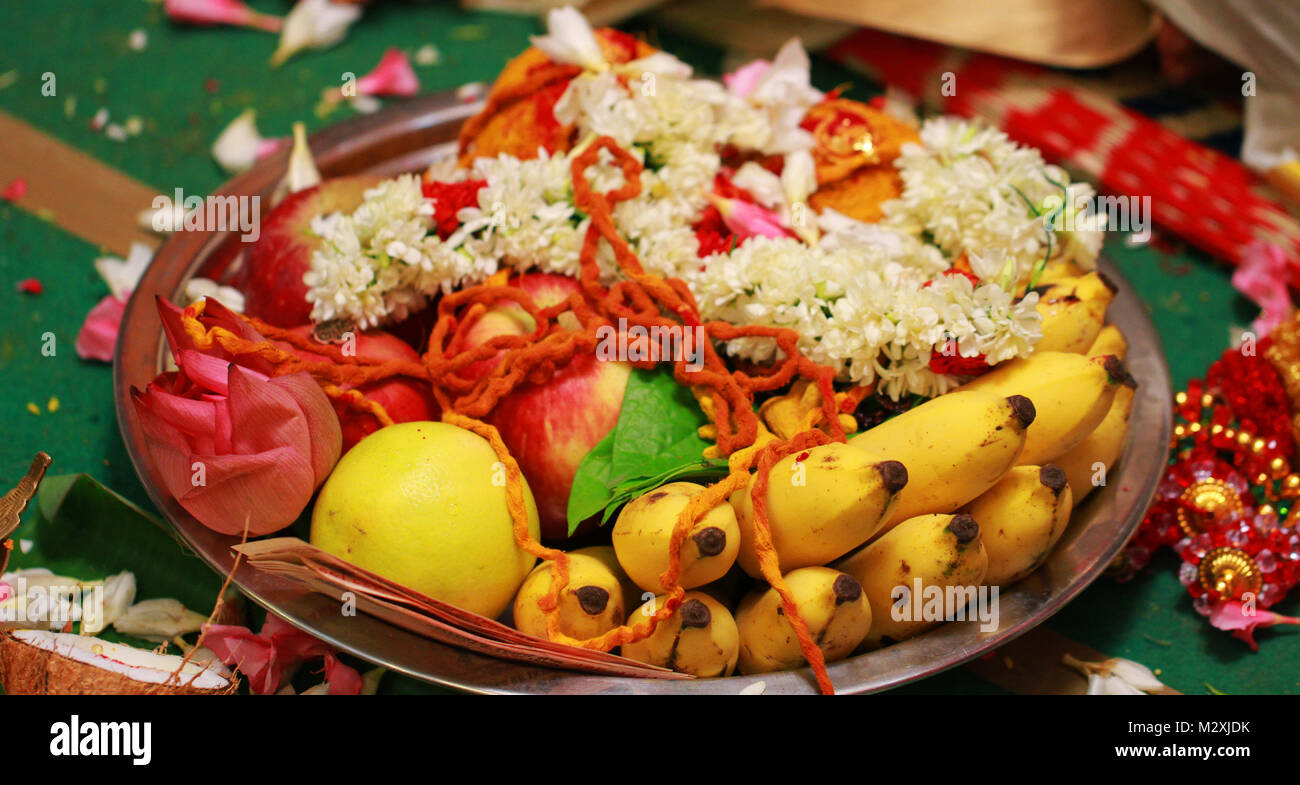 South Indian prayer items Stock Photo - Alamy