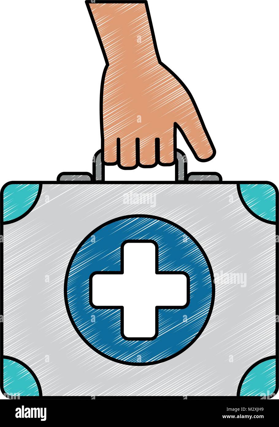 hand with medical kit Stock Vector Image & Art - Alamy