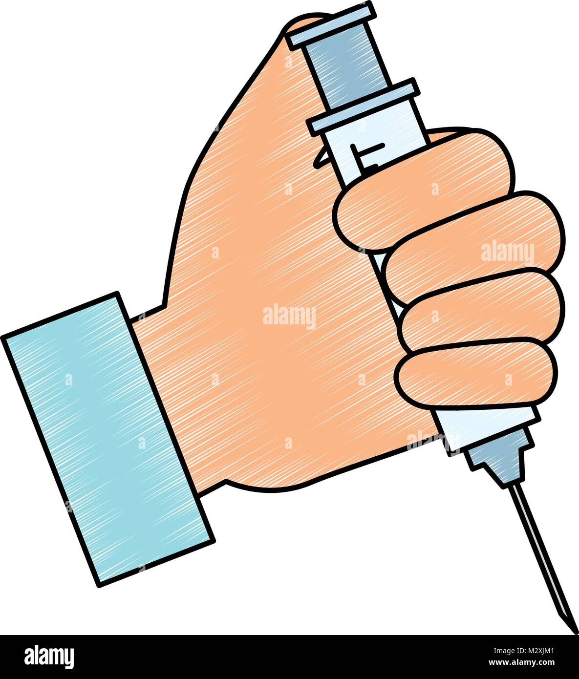 doctor hand with injection medical Stock Vector Image & Art - Alamy