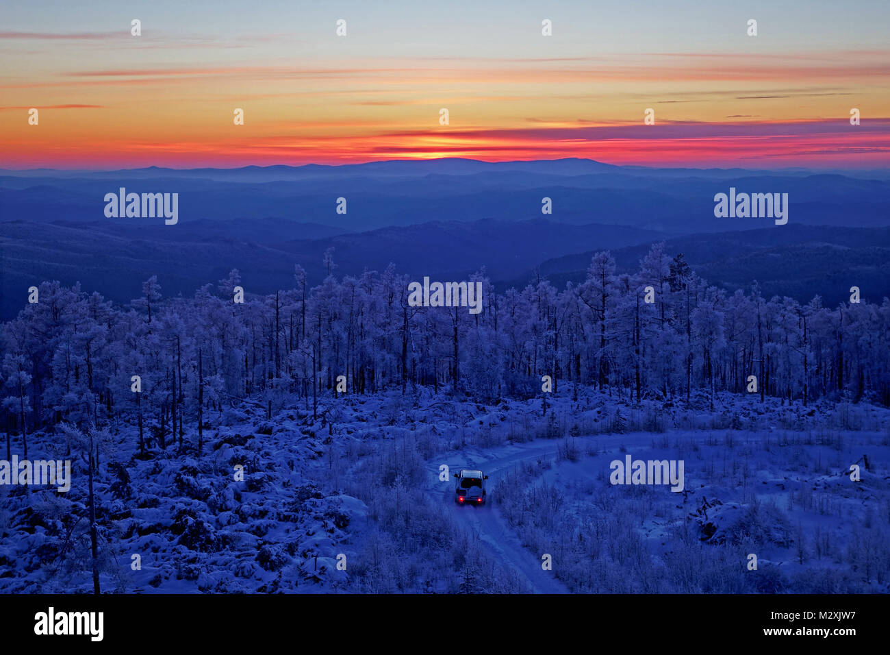 Winter snow scene in Heilongjiang, Greater Khingan Range Stock Photo ...