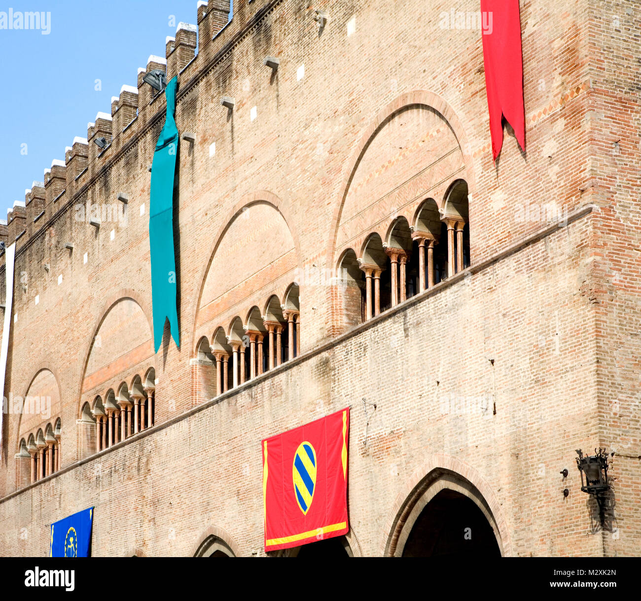 Flags and architecture, Rimini, Emilia-Romagna, Italy Stock Photo - Alamy
