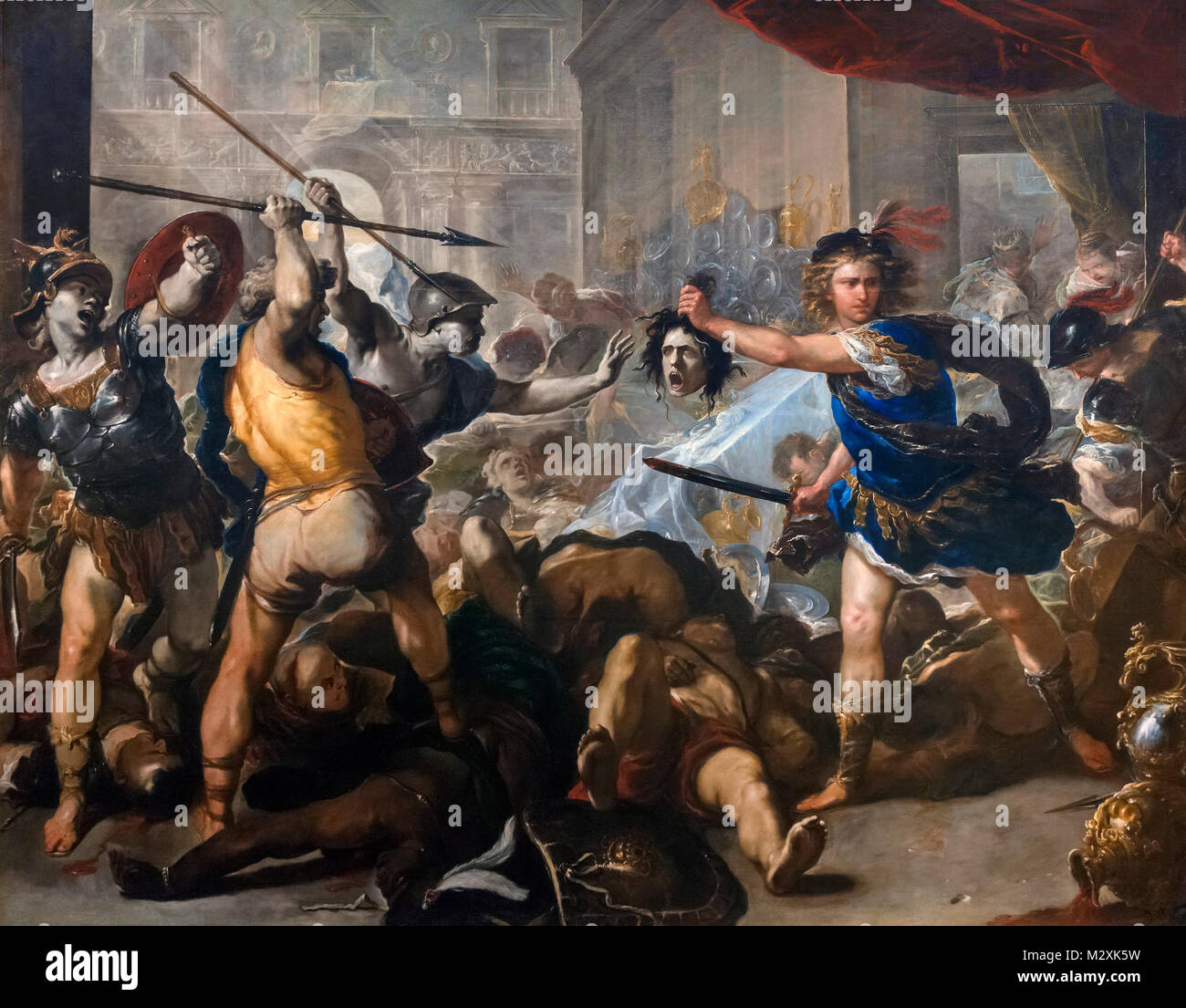 Perseus turning Phineas and his Followers to Stone by Luca Giordano ...