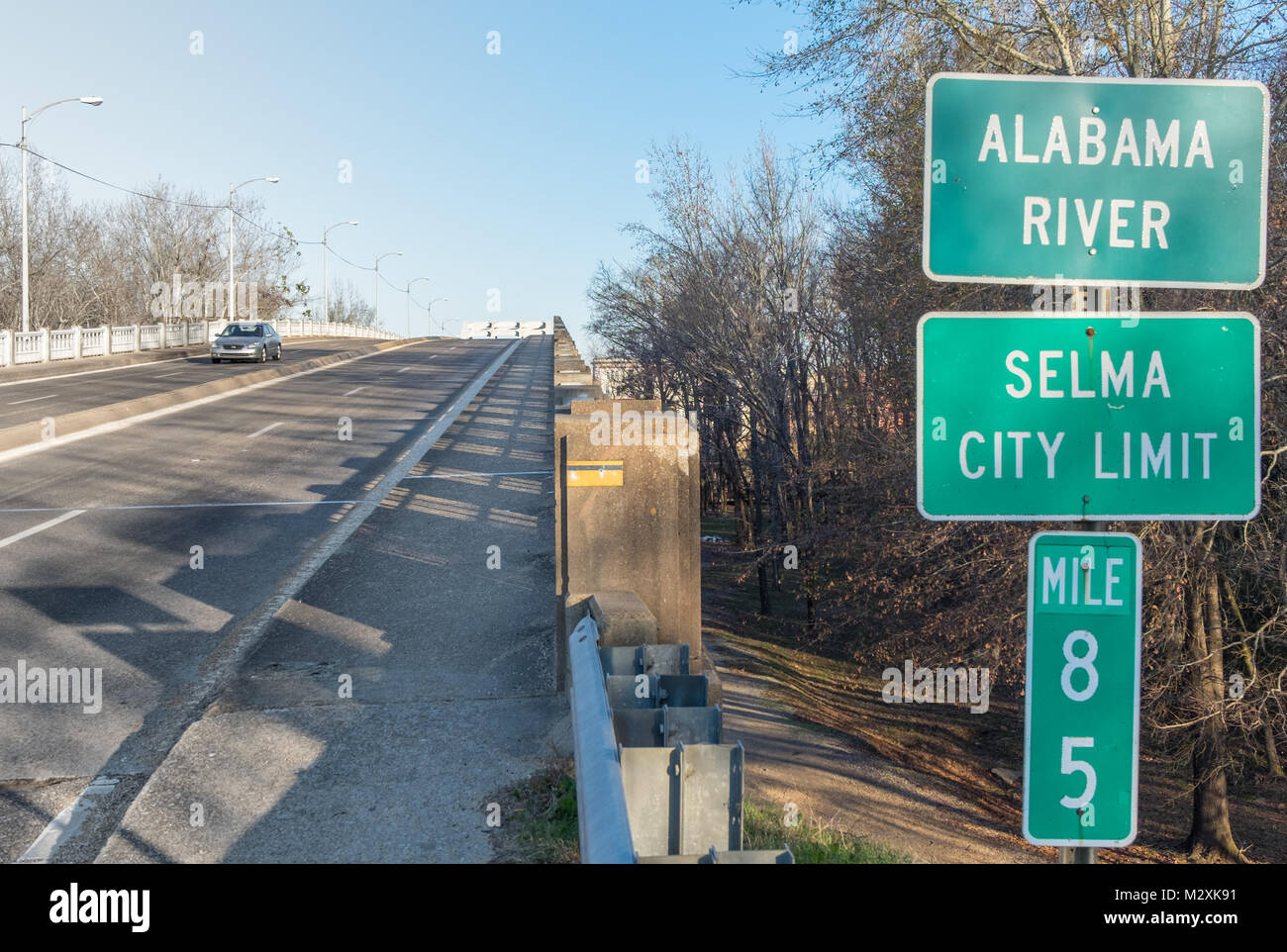 Highway sign for Selma city limits Stock Photo - Alamy
