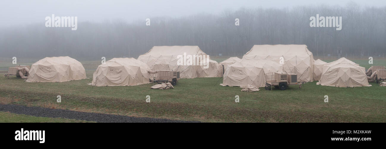 A panorama of multiple large and medium Trailer Mounted Support System ...