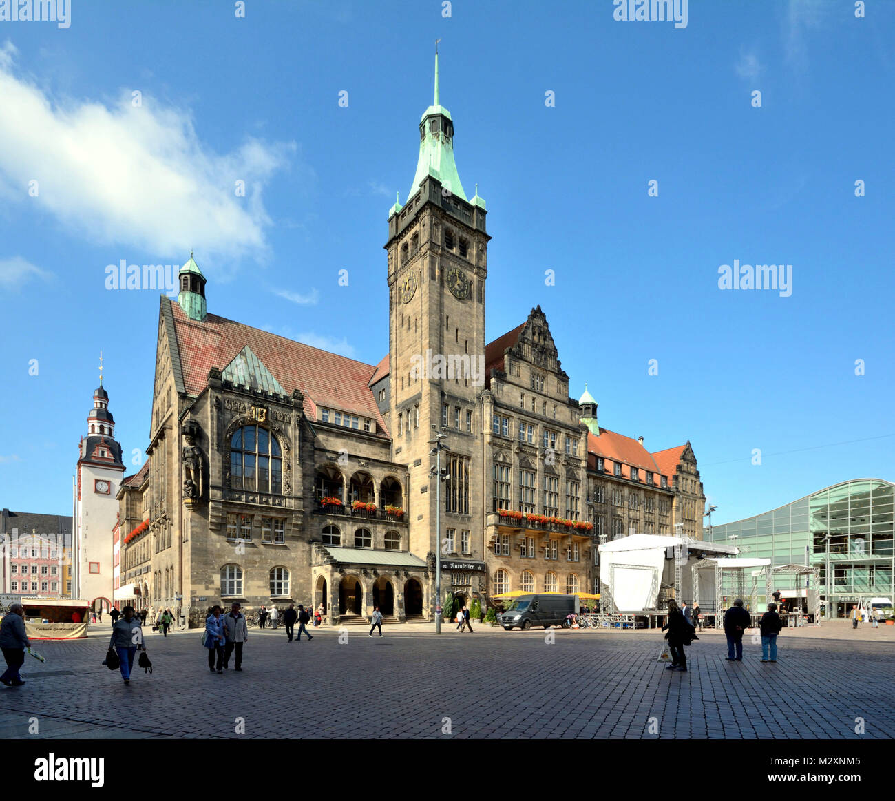 Chemnitz, Saxony, city hall on the marketplace Stock Photo - Alamy