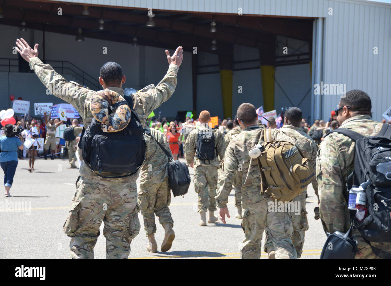 BATON ROUGE, La. – Friends and family welcome home the Louisiana ...