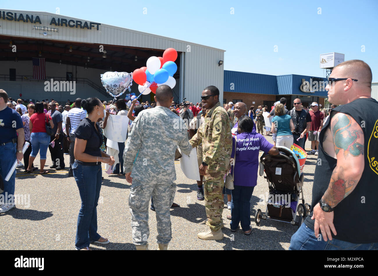 BATON ROUGE, La. – Friends and family welcome home the Louisiana ...