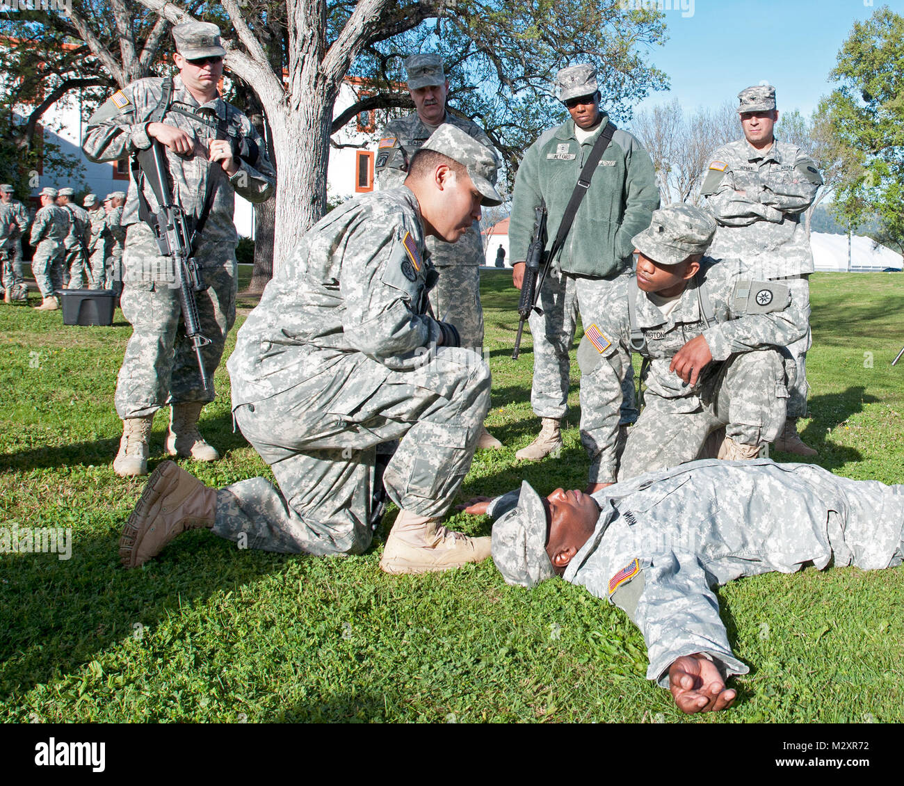 Soldiers of the 316th ESC participate in First Aid training while at ...