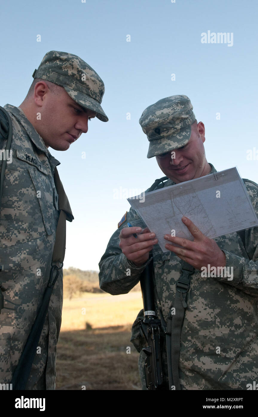 316th ESC Soldiers Perform Land Navigation by 316th ESC Stock Photo - Alamy