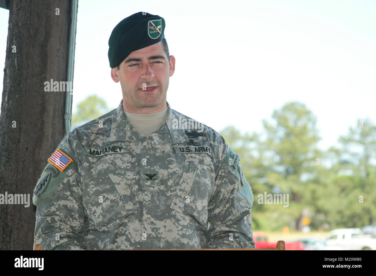 Col. Patrick Mahaney Jr., Asymmetric Warfare Group commander, addresses ...