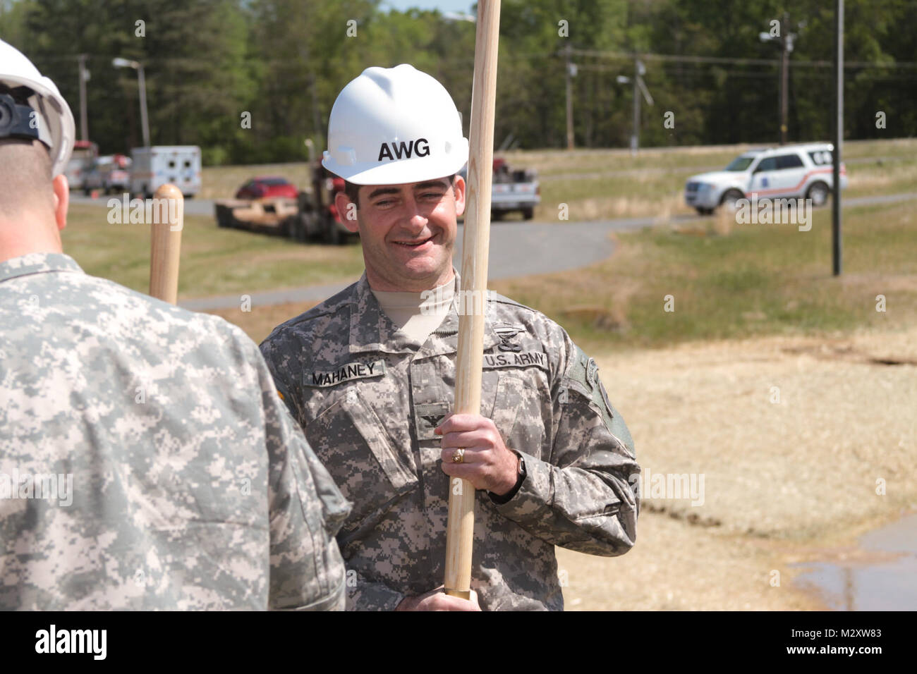 Col. Patrick Mahaney Jr., Asymmetric Warfare Group commander, carries a ...