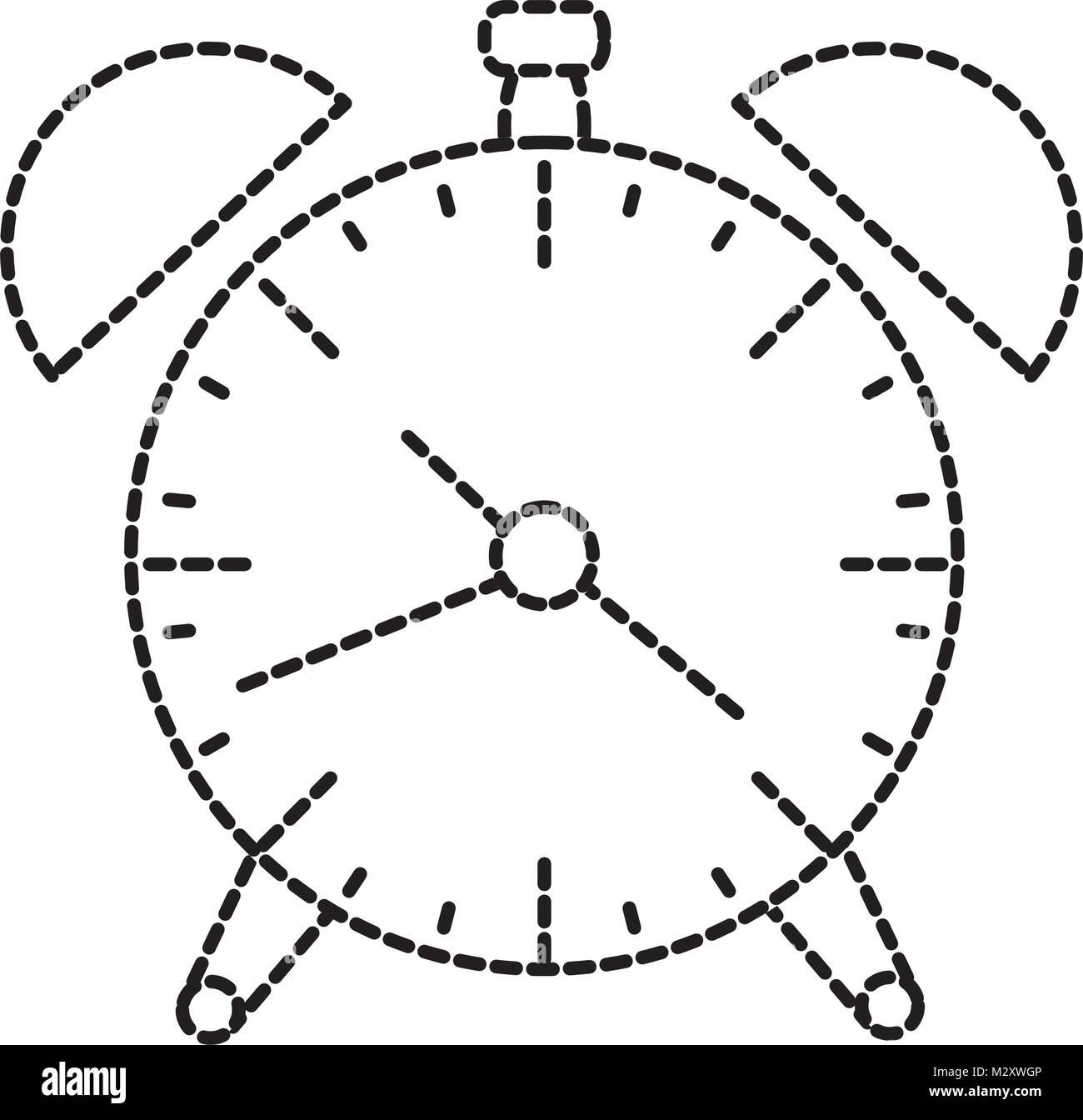 dotted shape circle alarm time object design Stock Vector Image & Art ...