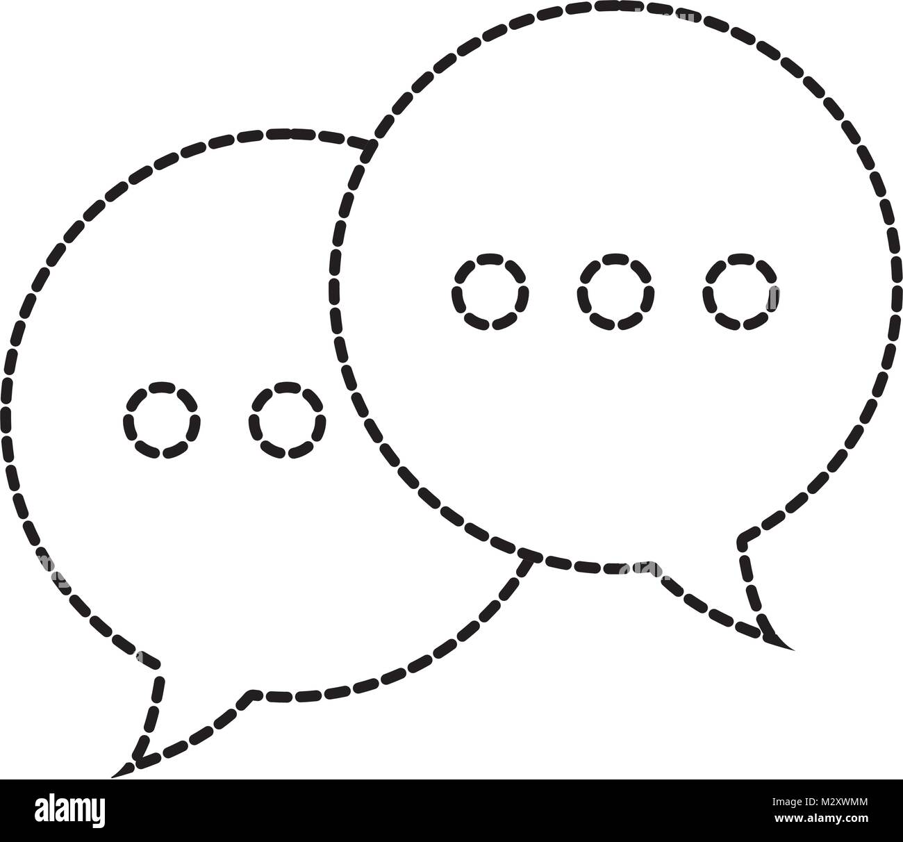 dotted shape chat bubbles text notes messages Stock Vector Image & Art ...