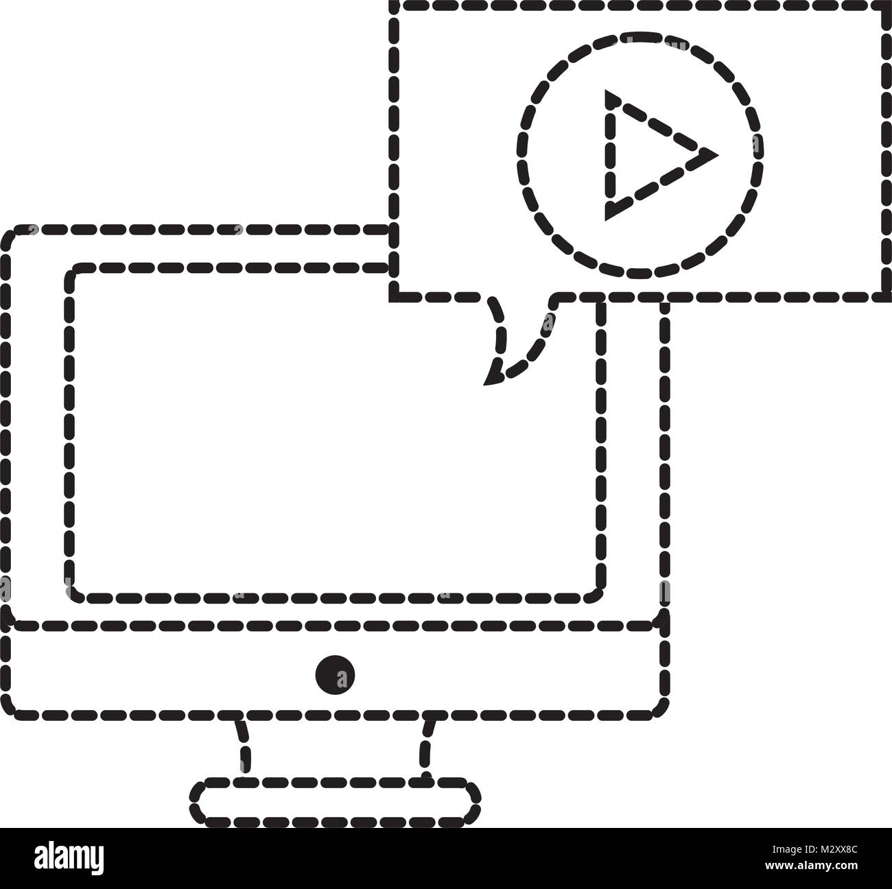 Dotted shape screen computer hi-res stock photography and images - Alamy