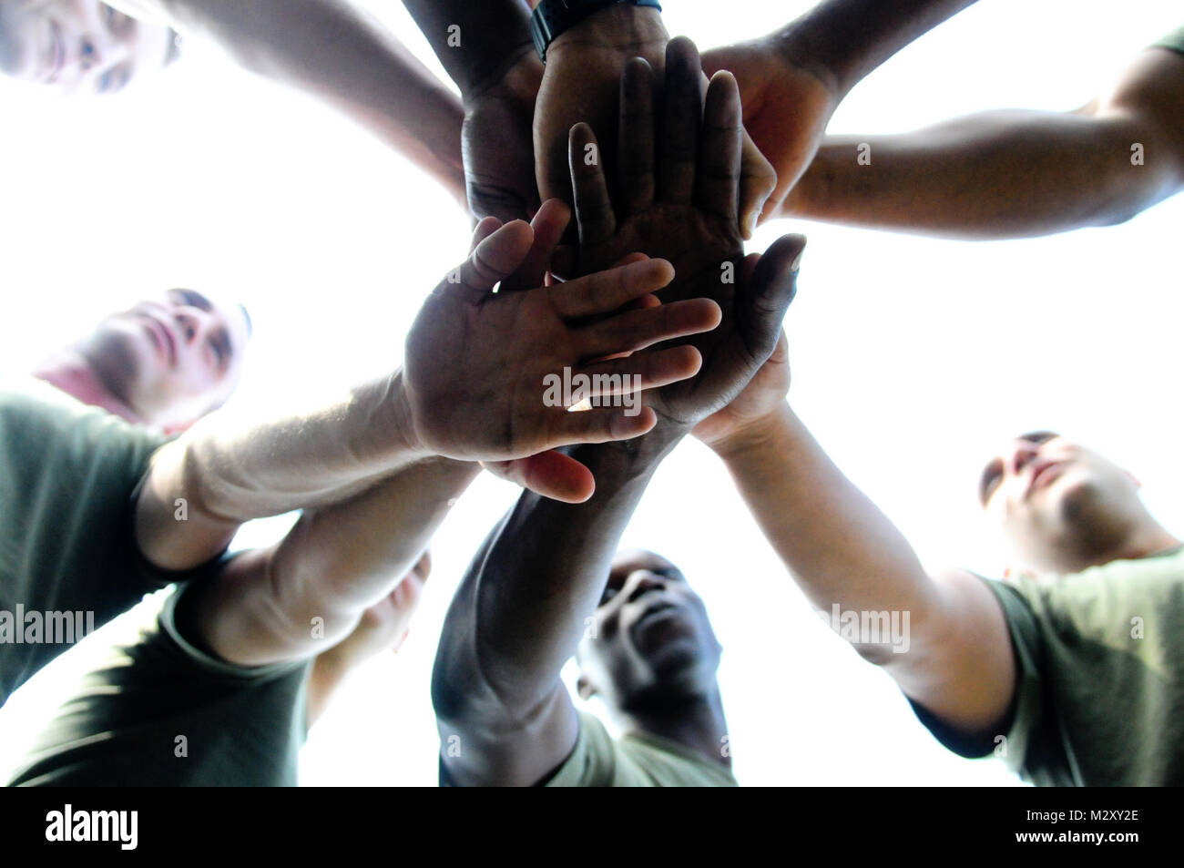 Marines from 6th Marine Corps District Headquarters come together for a ...