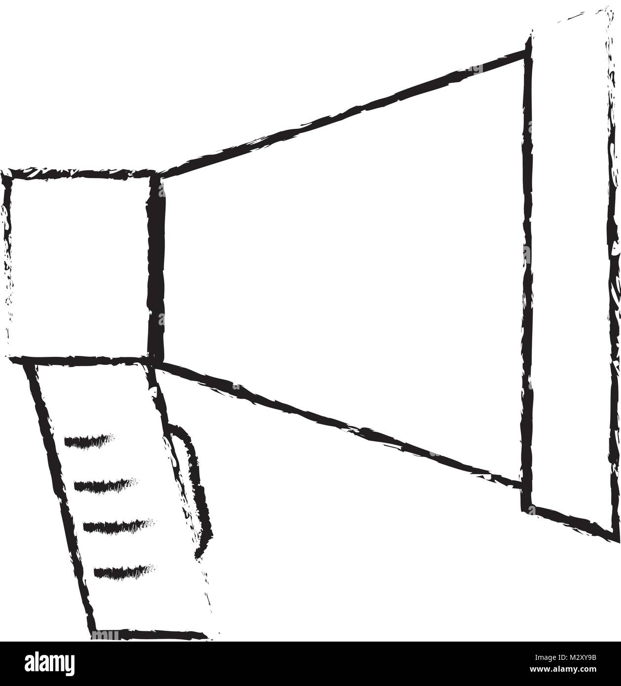 Grunge speaker megaphone communication Stock Vector Images - Alamy