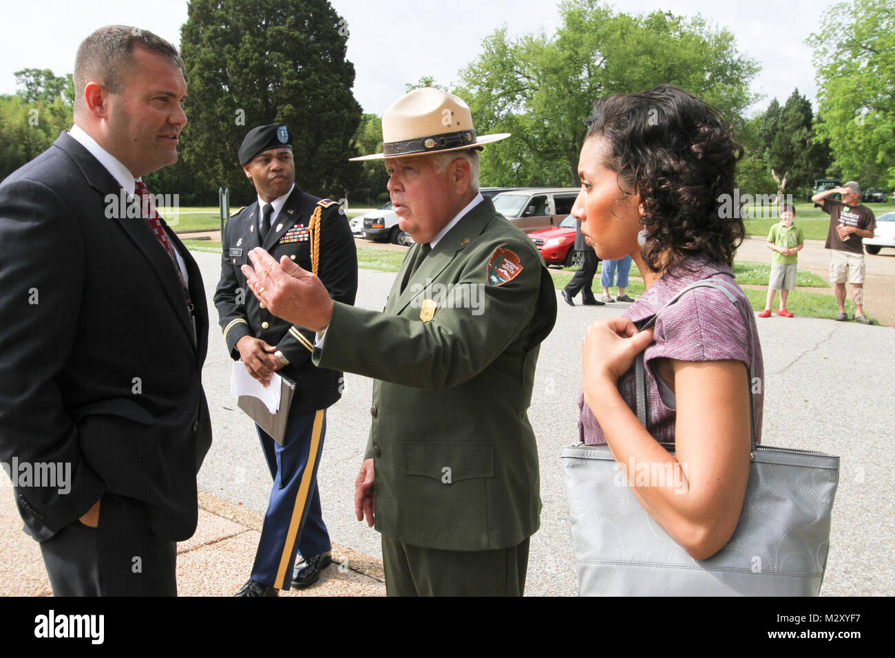 YORKTOWN, Va. – (Center) Dan Smith, superintendent of the Colonial ...