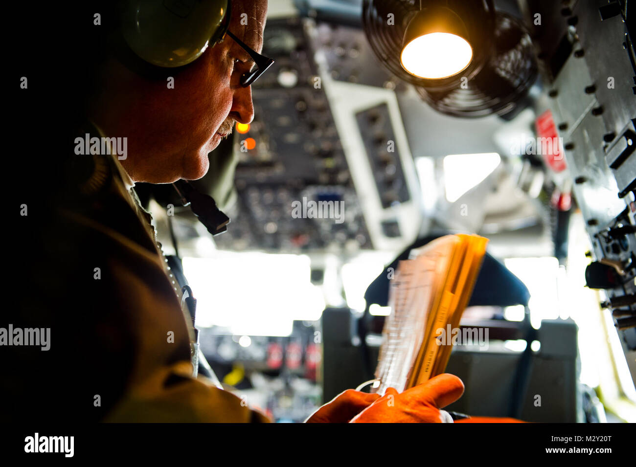 Chief Master Sgt. Douglas Cline, 151st Air Refueling wing boom operator ...
