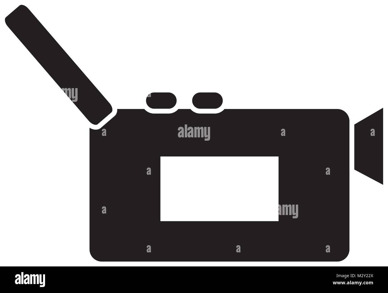 silhouette digital video camera recorder technology Stock Vector Image ...