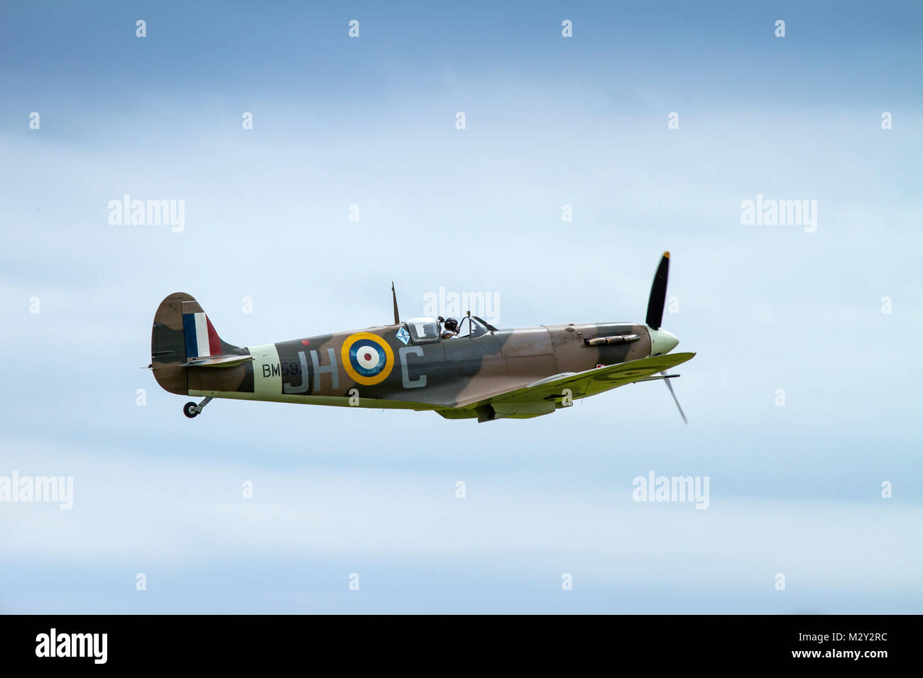 Supermarine Spitfire registration BM597 flying Stock Photo - Alamy