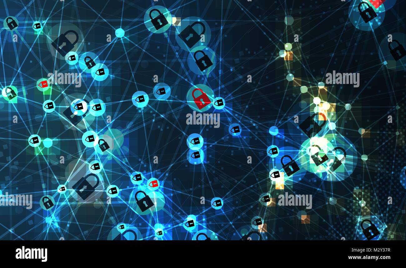 Technology security concept. Modern safety digital background. Protection system Stock Vector ...