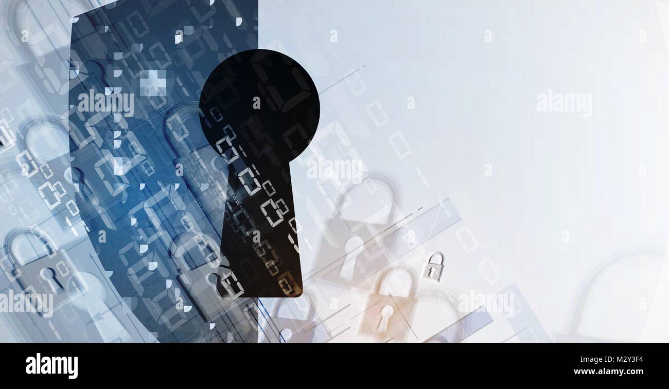 Technology security concept. Modern safety digital background ...