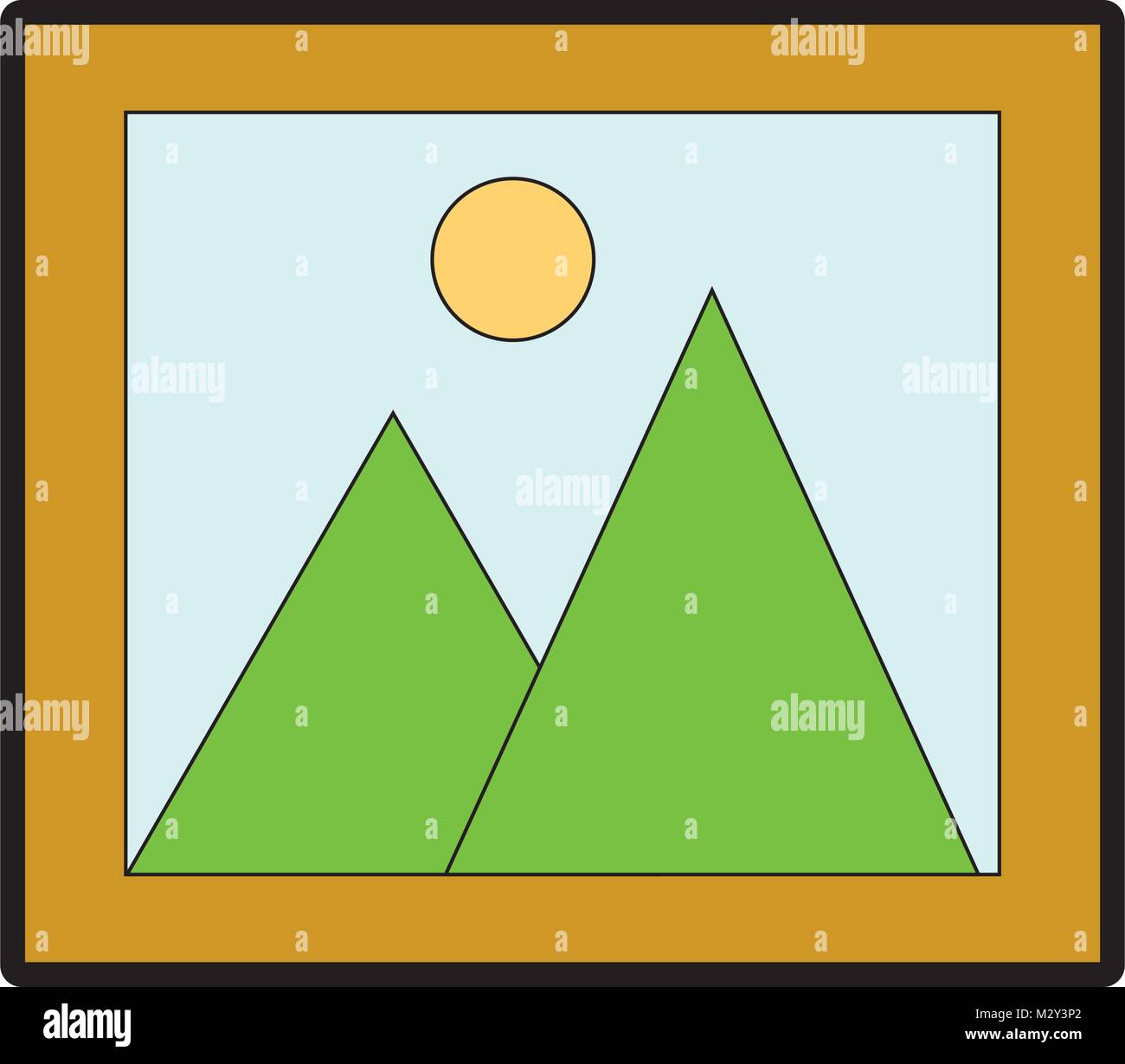 full color art picture image object with border Stock Vector Image ...