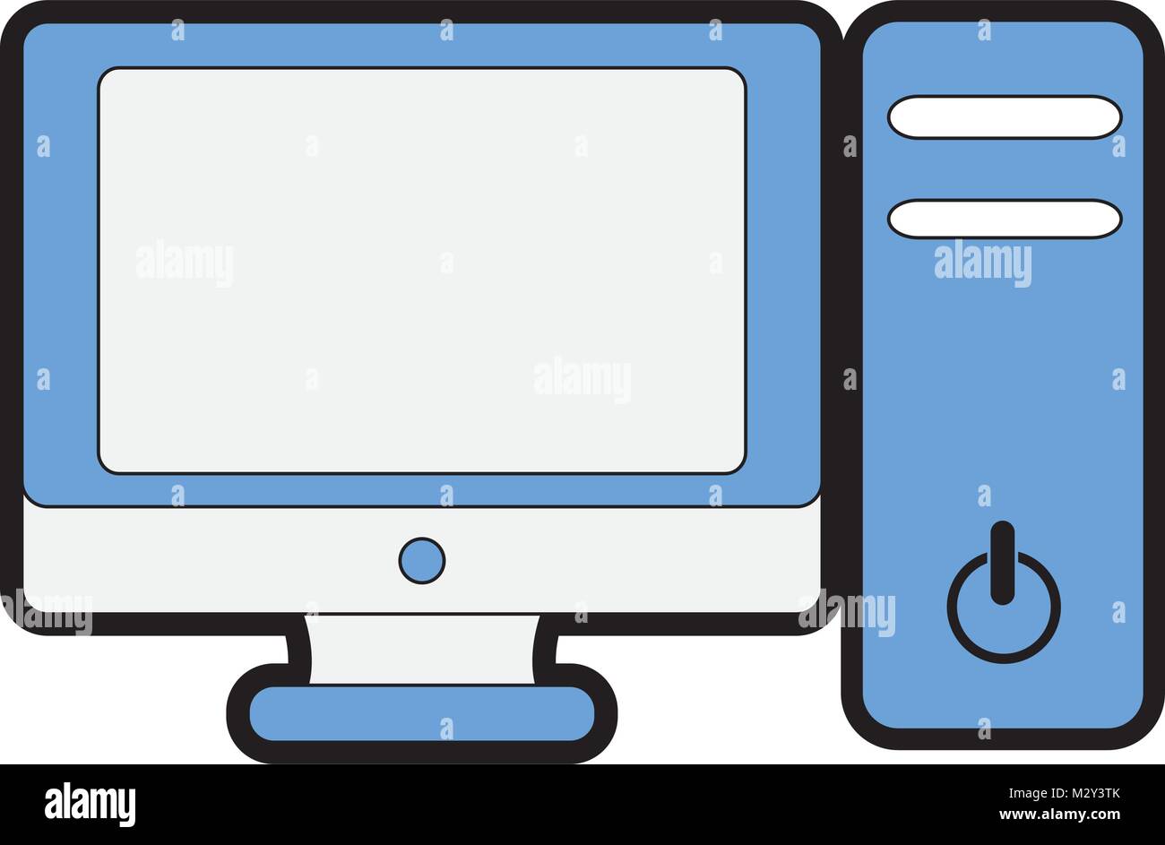 full color electronic screen computer with cpu technology Stock Vector ...