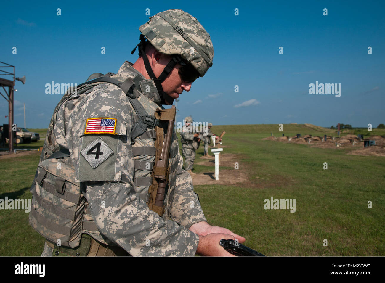 1st Lt. Dave Bell, an ordinance officer with Company A, 120th Engineer ...