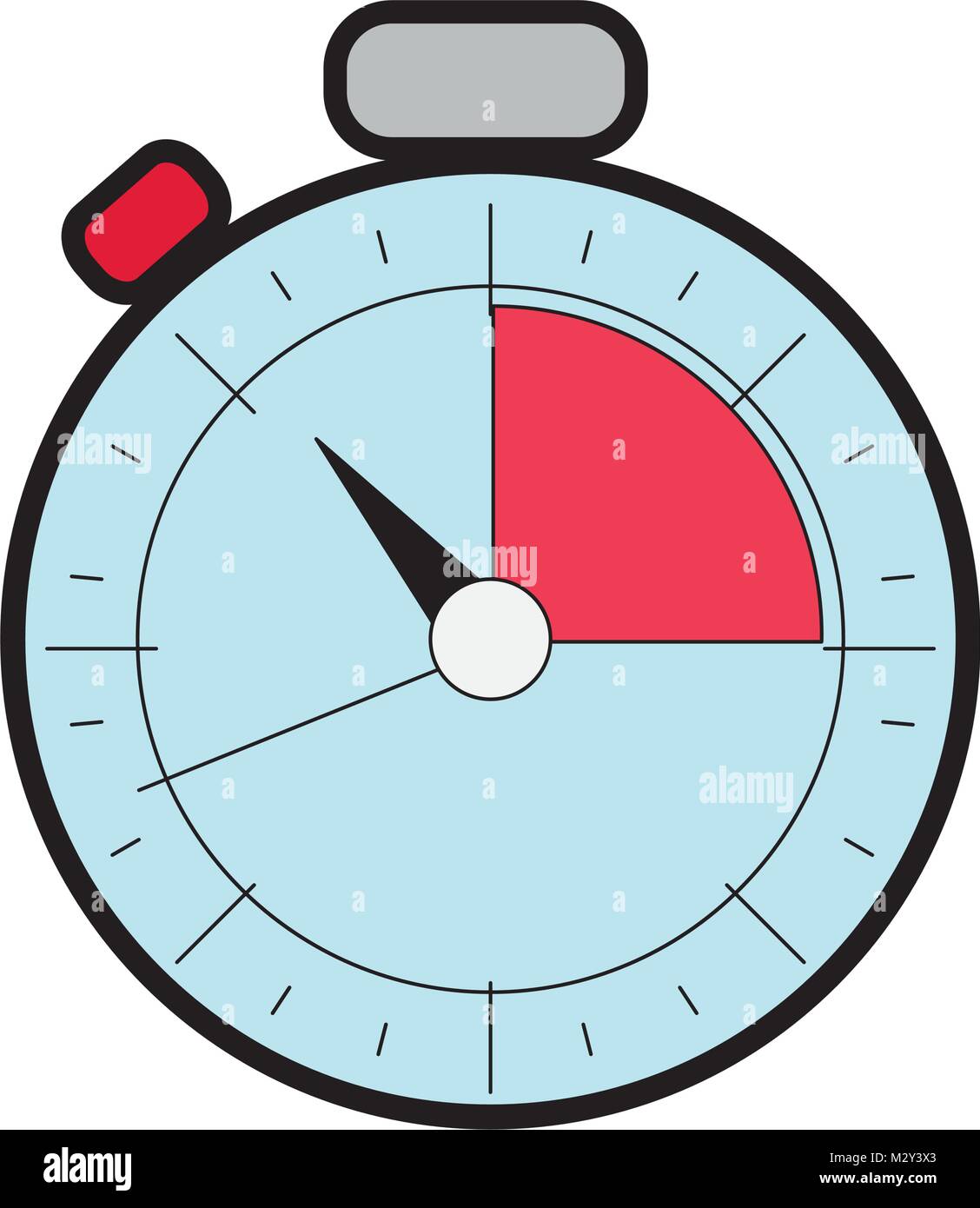 full color chronometer timer object to measure clock Stock Vector Image ...