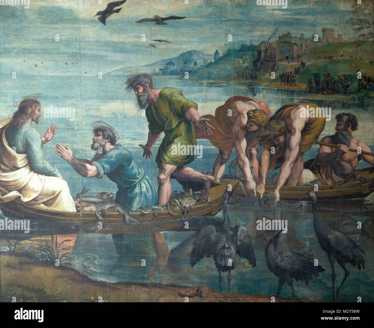 Raphael, The Miraculous Draught of Fishes, 1515, one of the seven ...
