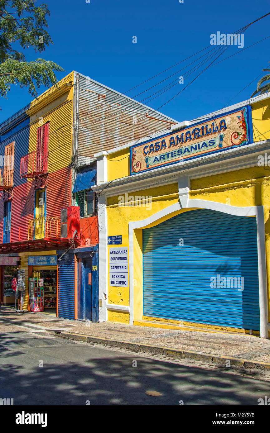 Restaurant and shops in La Boca neighborhood, Buenos Aires, Argentina ...