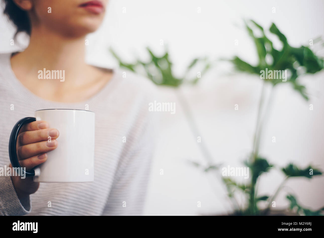 Hand holding coffee cup Stock Photo - Alamy