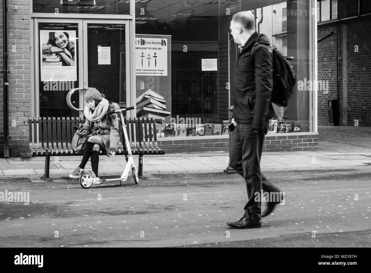 People around Leeds City Centre, West Yorkshire, England UK Stock Photo ...