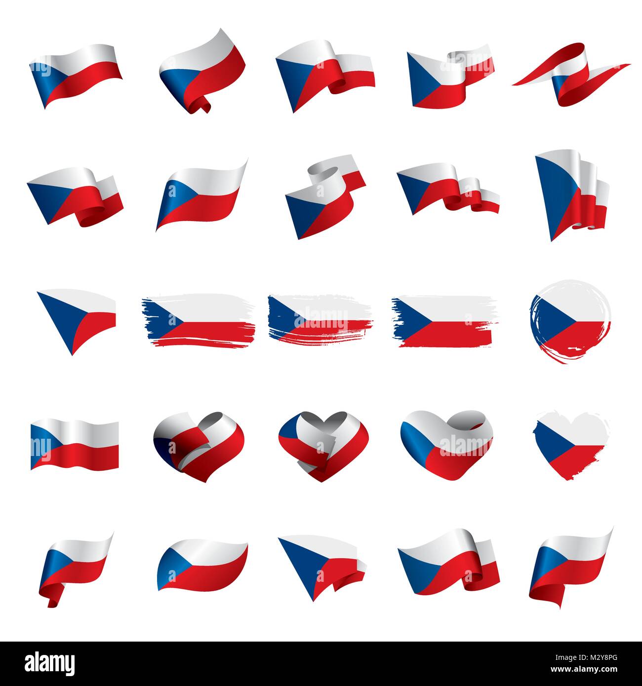 Czechia flag, vector illustration Stock Vector Image & Art - Alamy