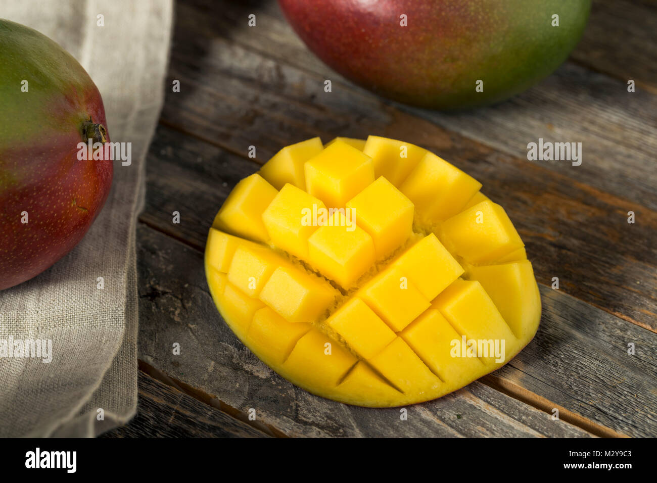 Raw Cut Mango High Resolution Stock Photography and Images - Alamy