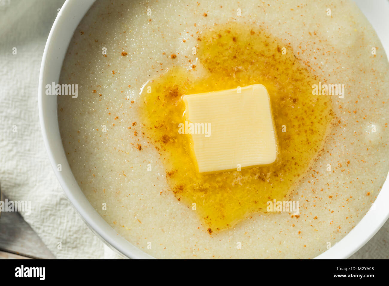 Homemade Healthy Creamy Wheat Farina Porridge for Breakfast Stock Photo ...
