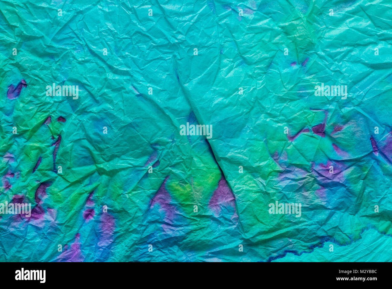 green color creased tissue paper bacground texture Stock Photo - Alamy